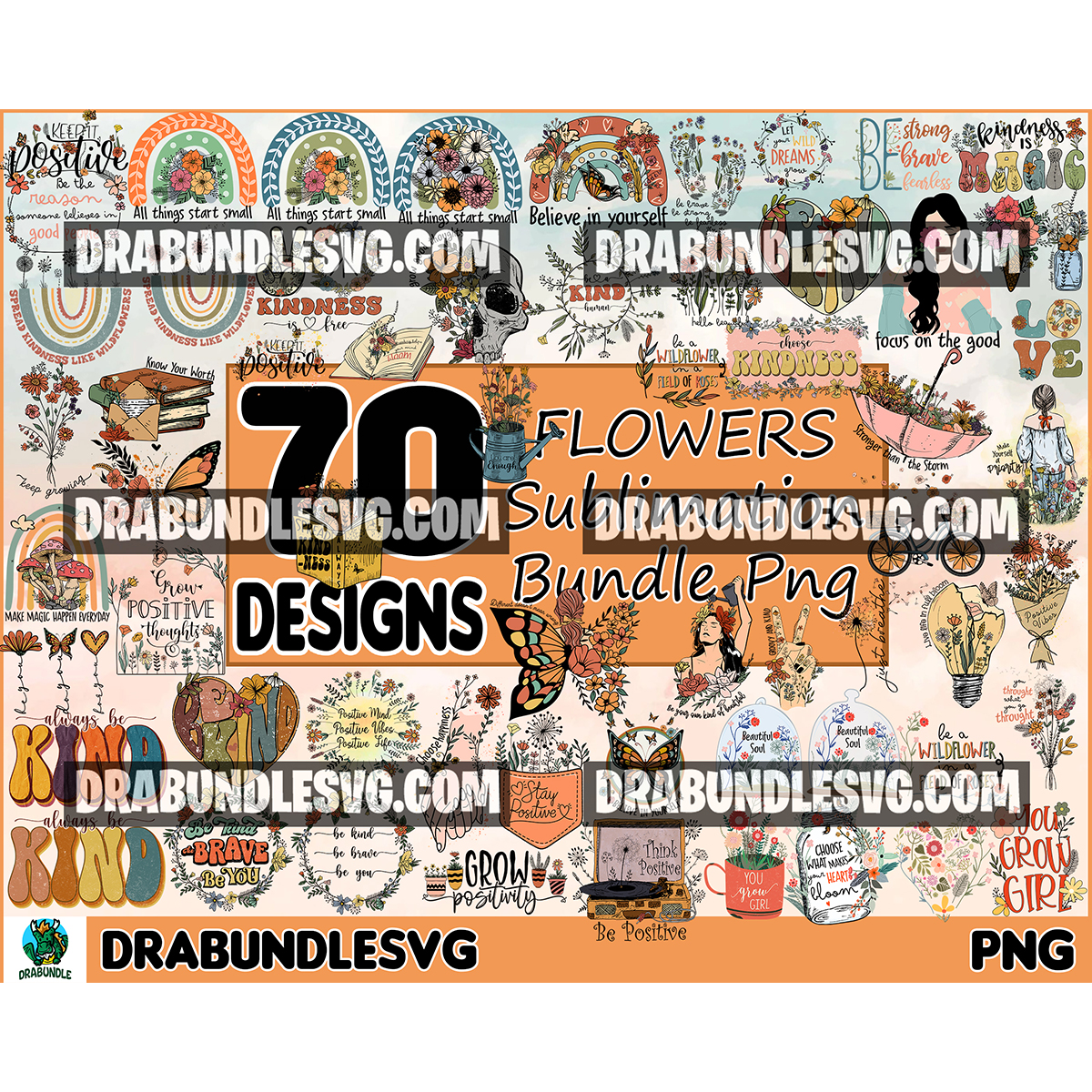 70 Flower Sublimation Bundle, Flower png Bundle, Flower Bund - Inspire ...