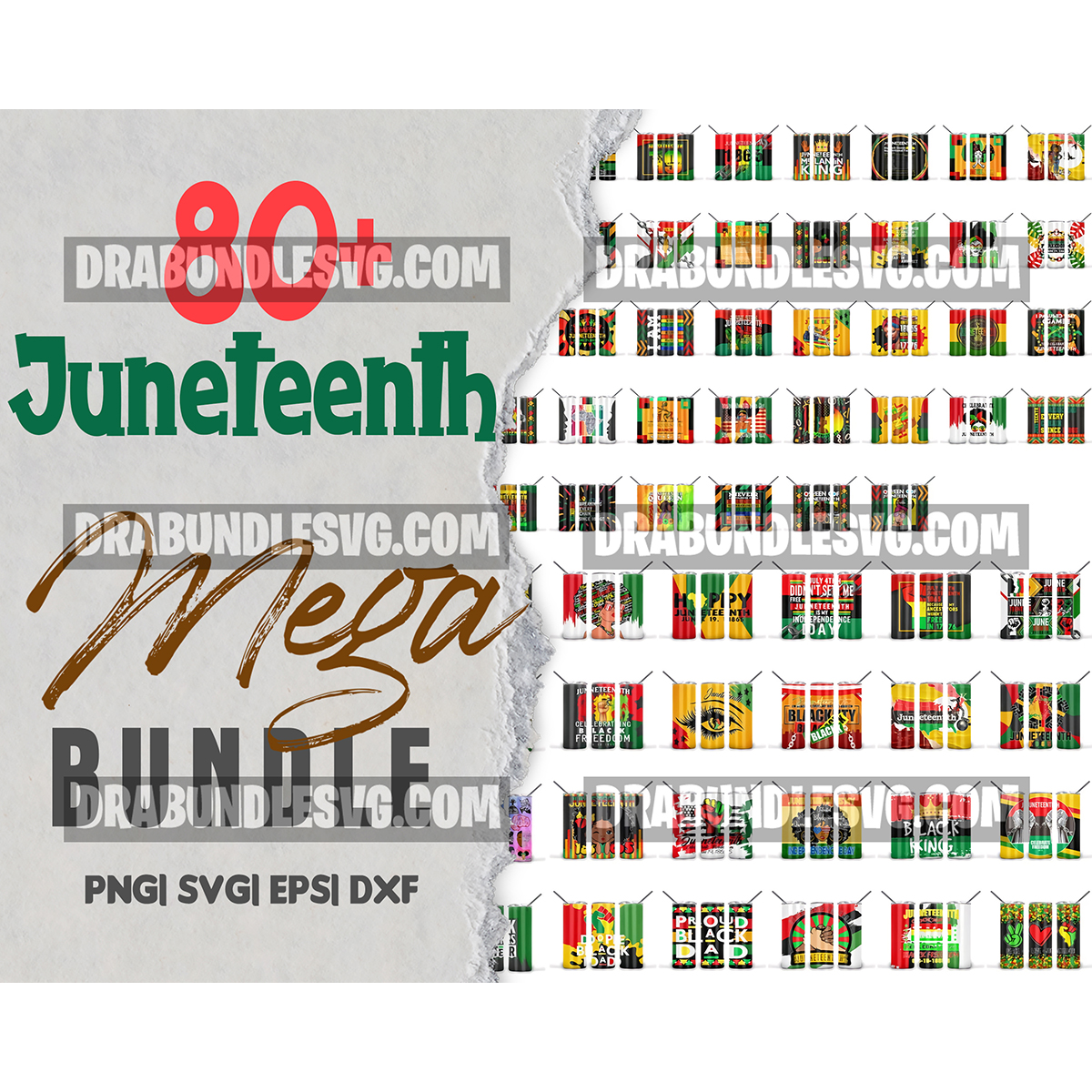 80 Juneteenth 20oz Skinny Straight &Tapered Designs,Juneteen - Inspire ...