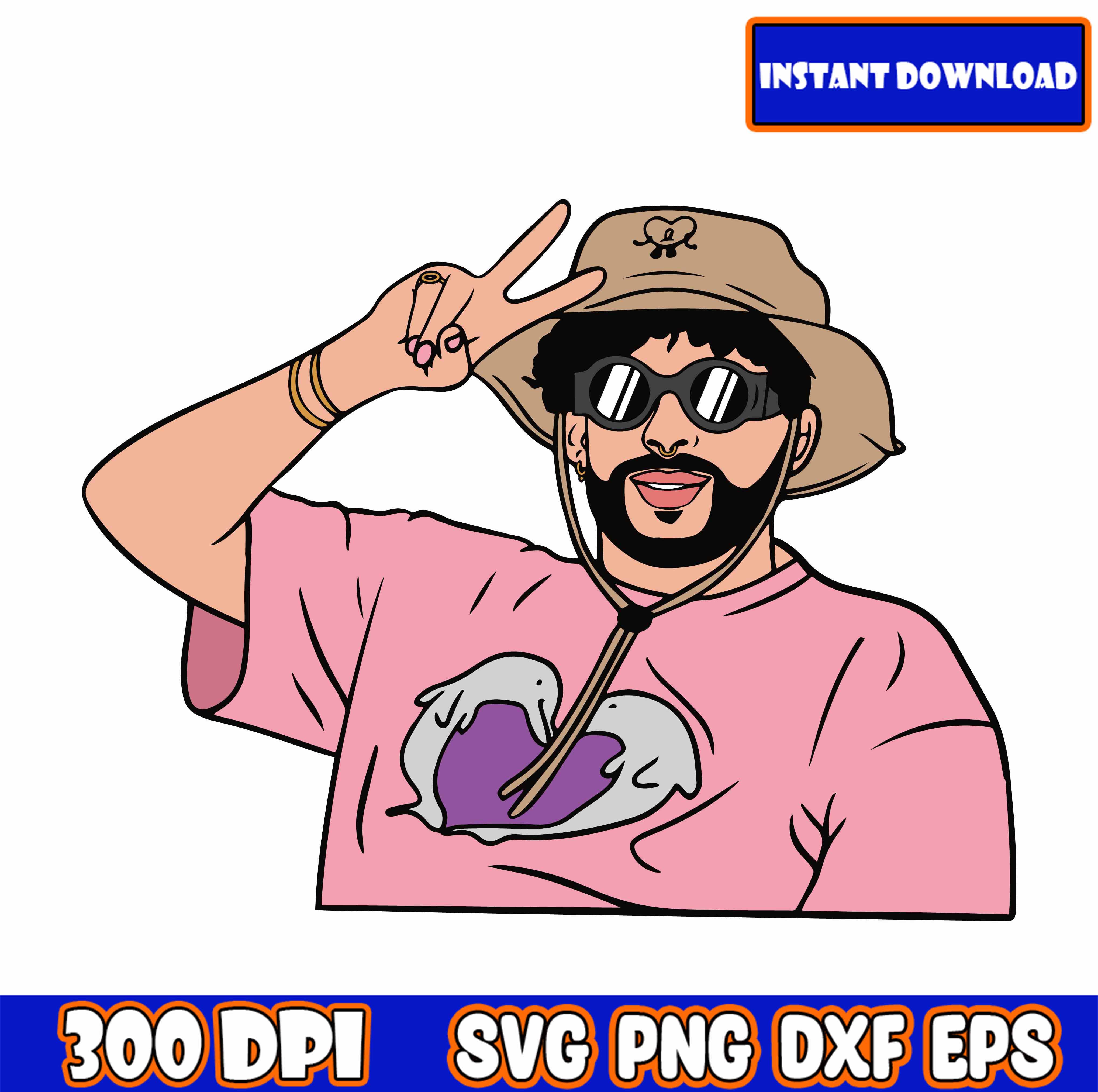 Bundle El compa bad bunny, Grupo Frontera and Bad Bunny SVG | Inspire ...