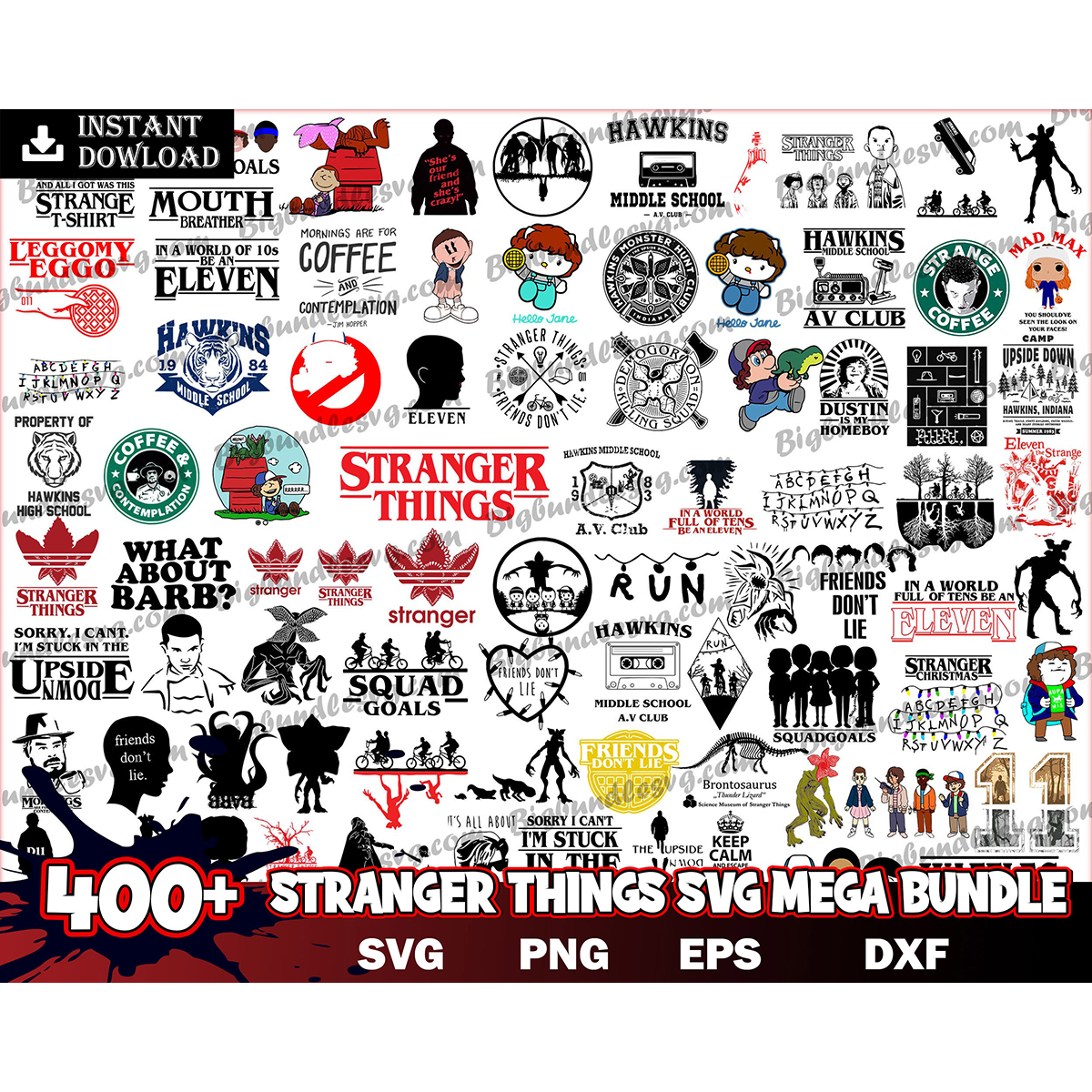 400 Stranger Things SVG Bundle, Stranger Things PNG Bundle, | Inspire ...