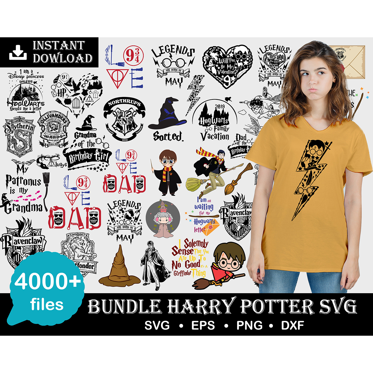 4000 Harry Potter Mega Bundle Svg, Harry Potter Svg, Hogwart - Inspire ...