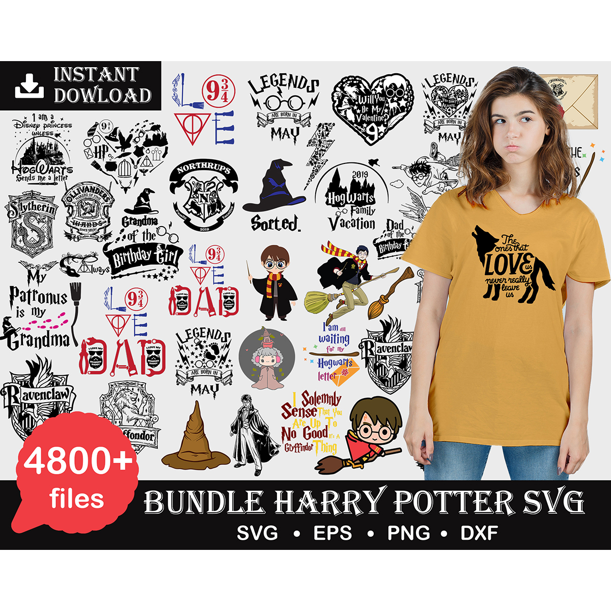 4800 Harry Potter svg, EPS, PNG, DXF , File cut , for Cricut | Inspire ...