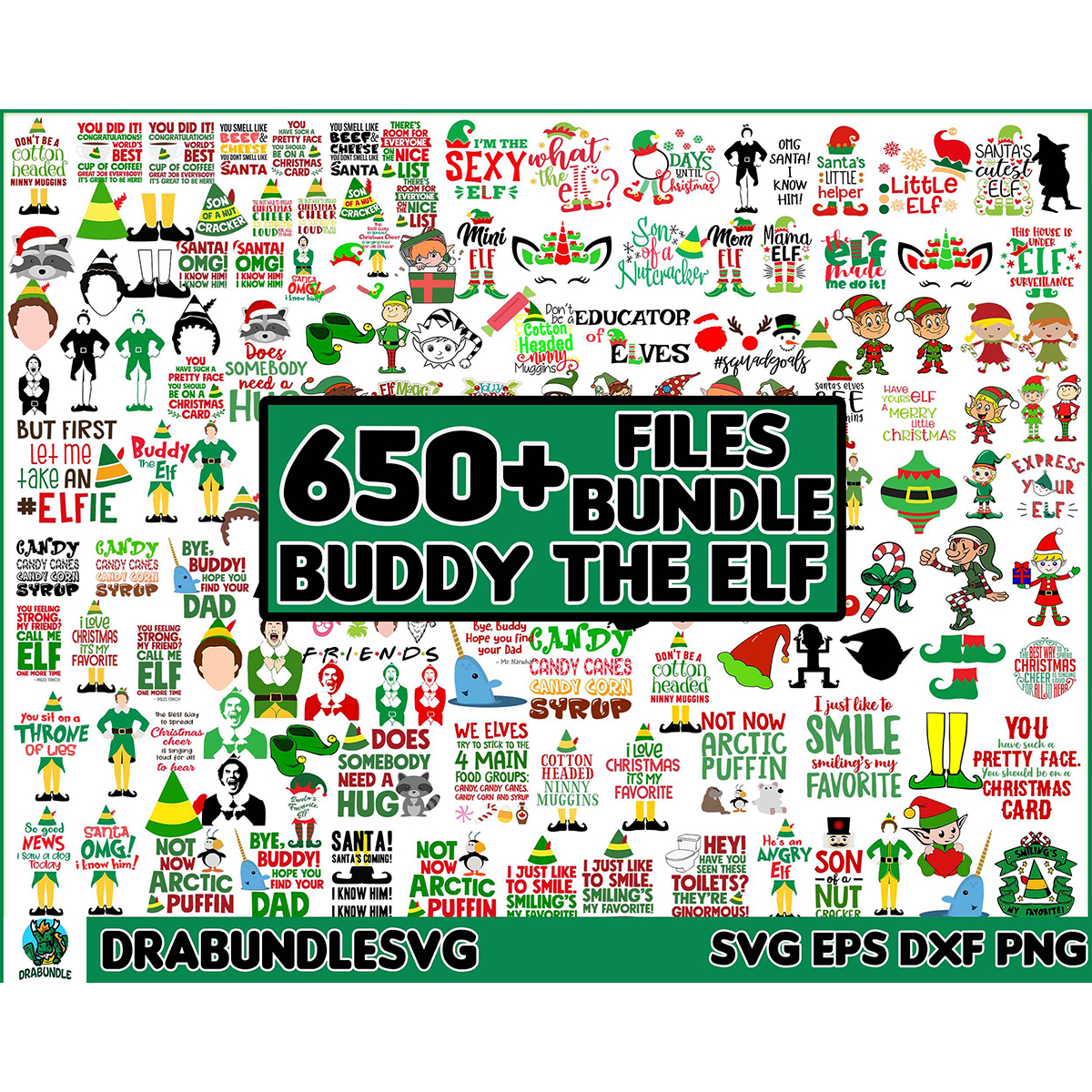 650 Christmas Svg Bundle, Buddy the Elf Svg, Movie Character | Inspire ...