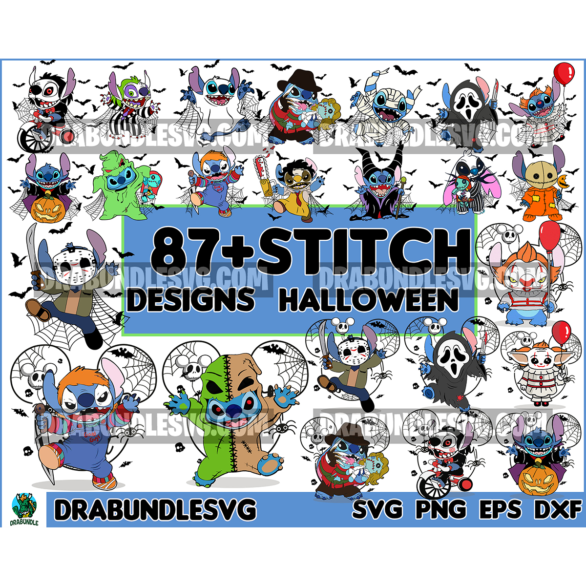 Stitch Bundle Horror Characters Svg, Bundle Halloween Svg, H - Inspire ...