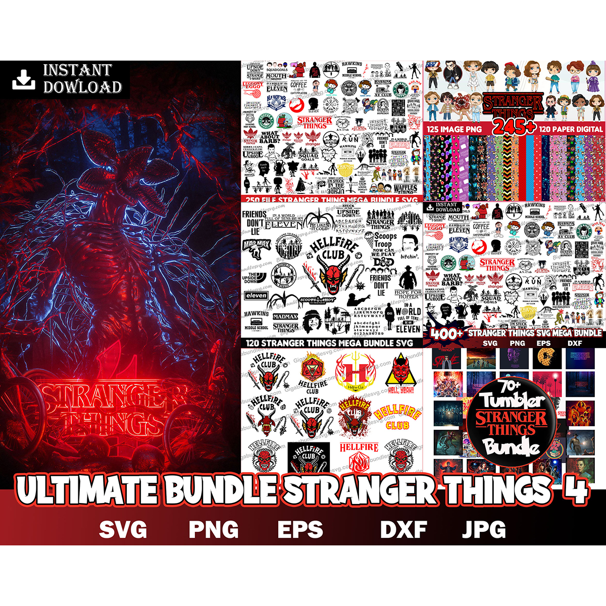 Ultimate Bundle Stranger Things SVG Bundle, Stranger Things | Inspire ...