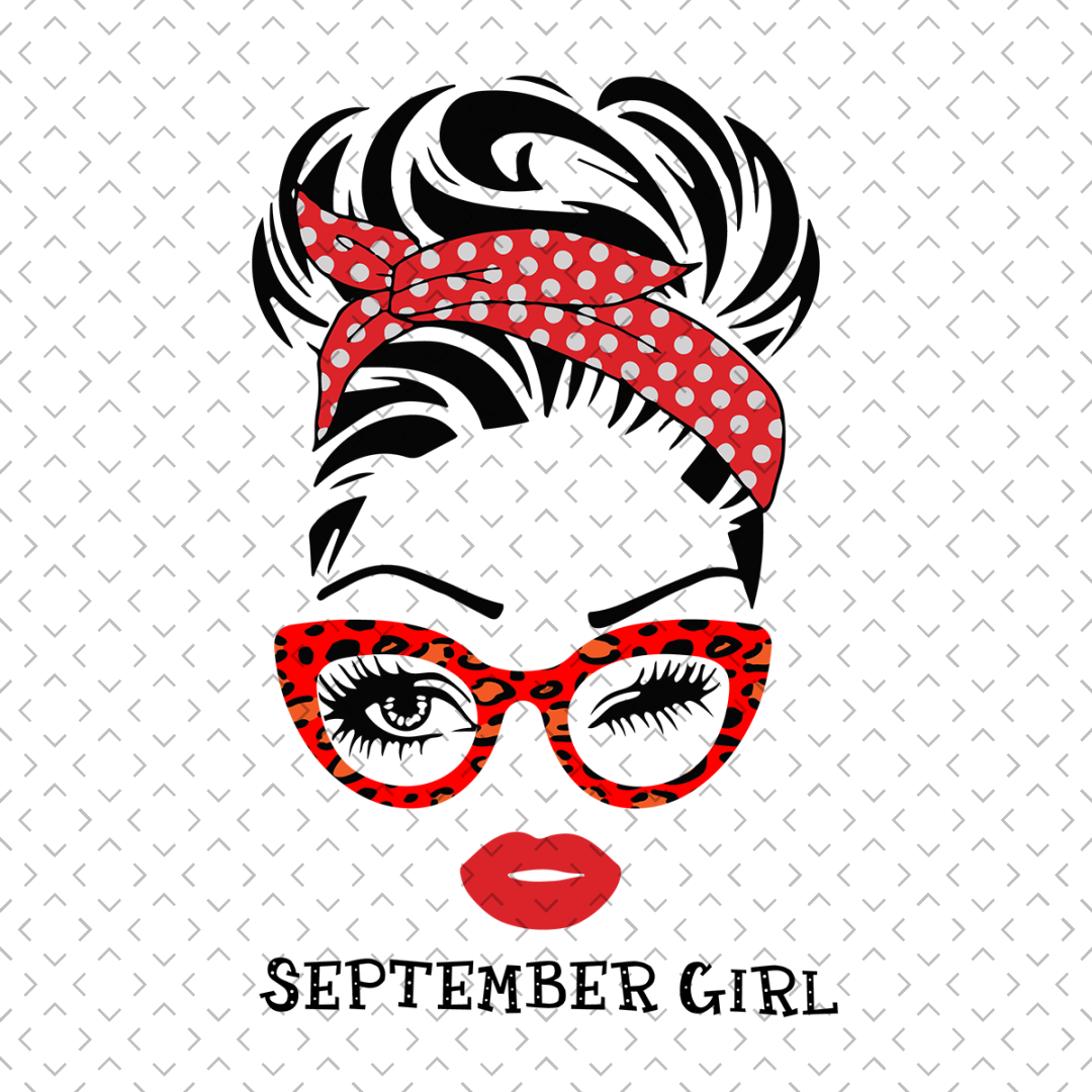 September Girl Wink Eye svg, Birthday svg, Birthday Gift svg - Inspire ...