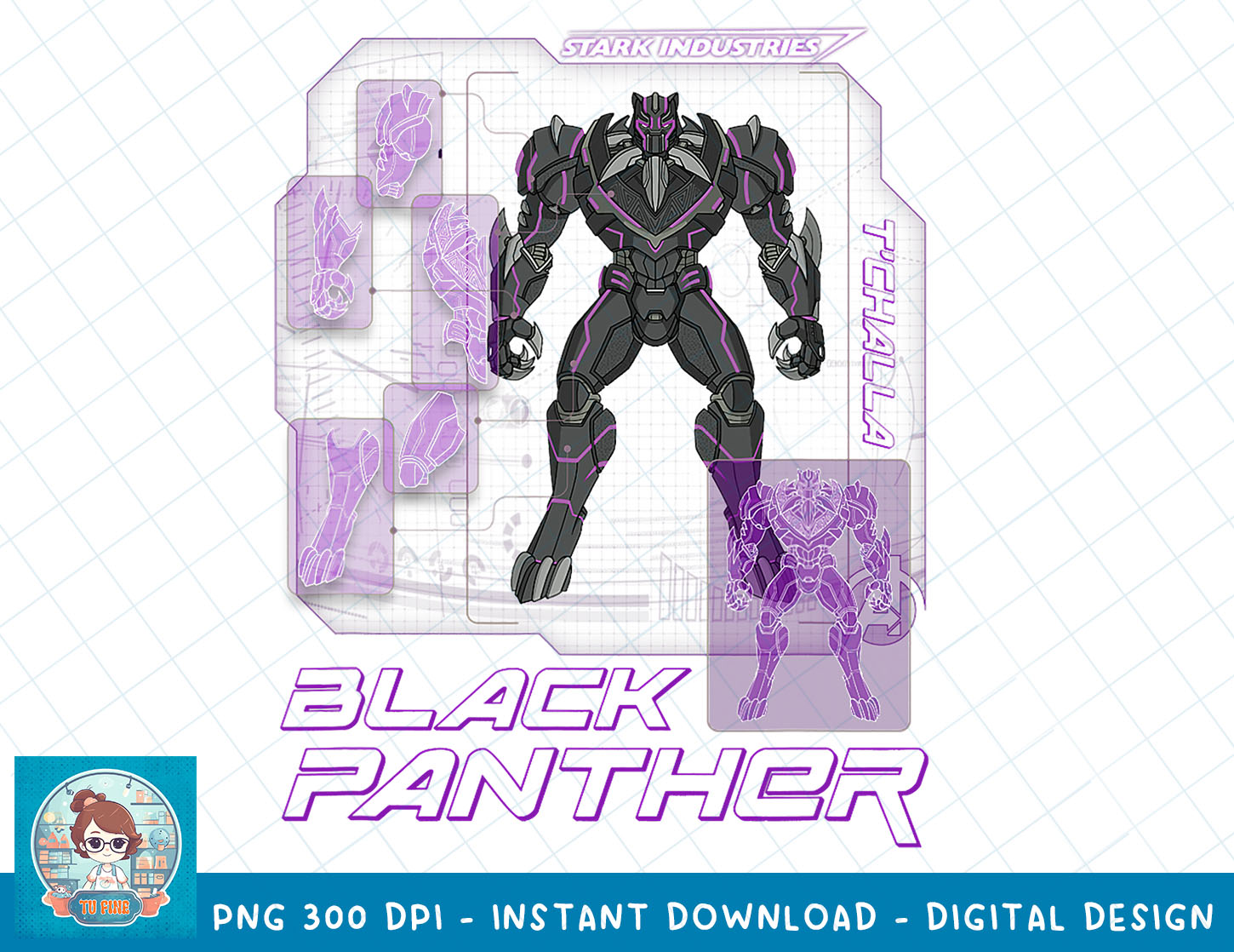 Marvel Avengers Mech Strike Black Panther Mech Schematic T-S | Inspire ...
