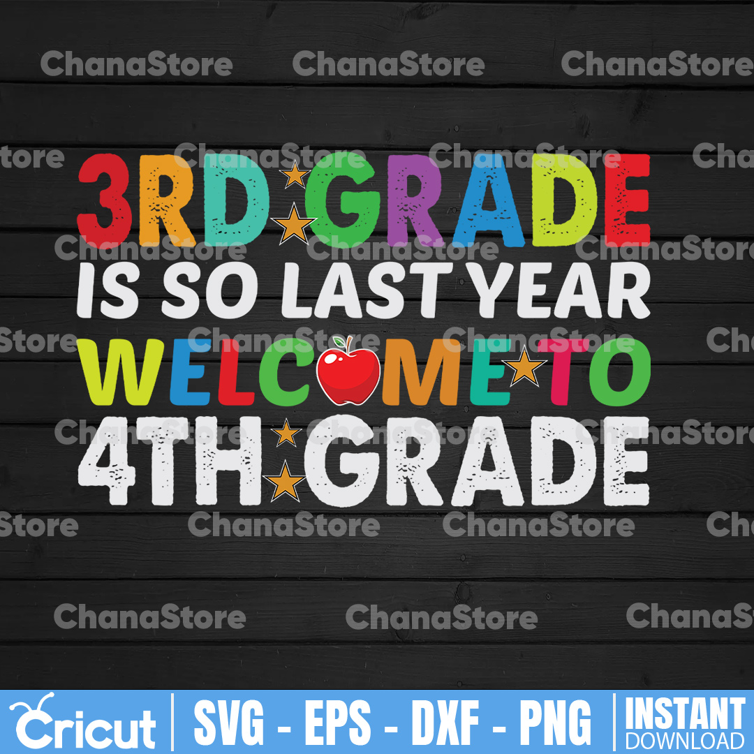 First Day of School 4th Grade SVG, Hello Fourth Grade SVG, B | Inspire ...