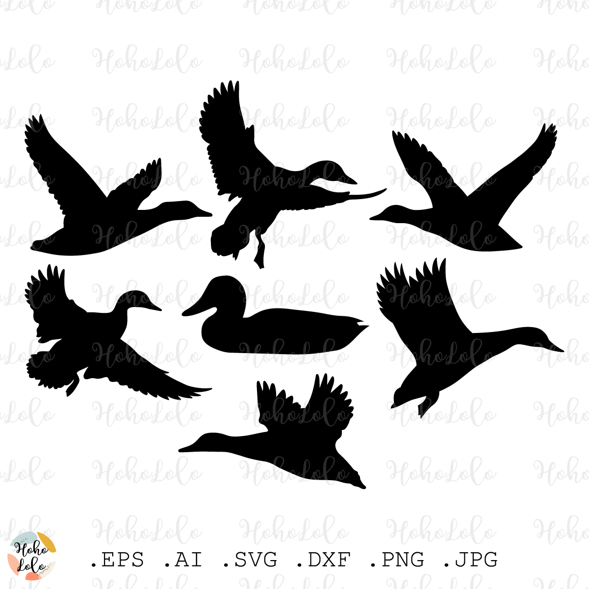 Duck Silhouette Svg Hunting Bird Cutting Cricut Files Stenci | Inspire ...