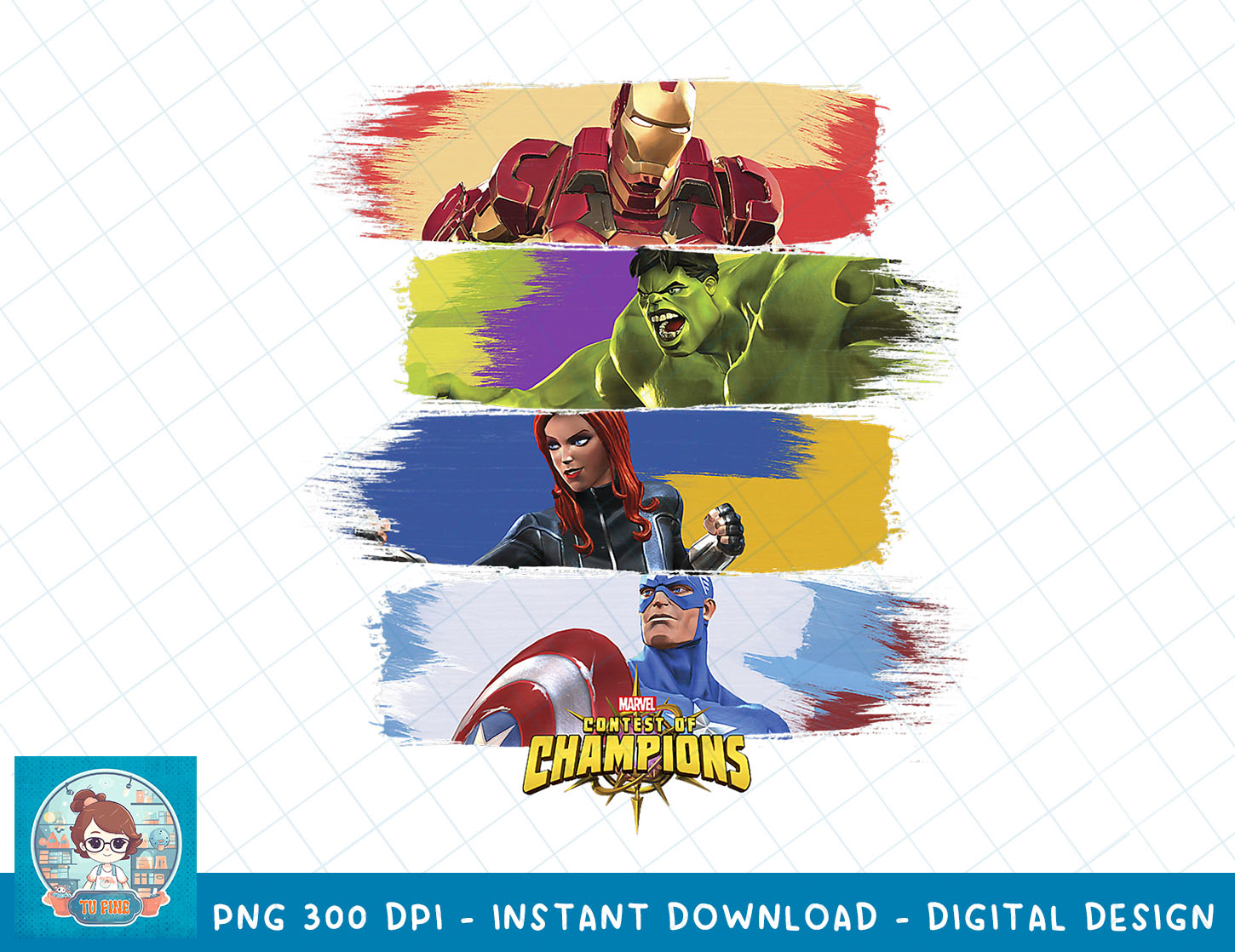 Marvel Contest of Champions Paint Splash Graphic T-Shirt T-S | Inspire ...
