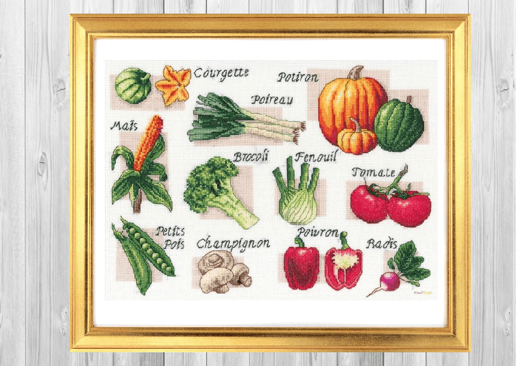Cross stitch pattern Sampler vegetables | Kitchen embroidery | Inspire ...