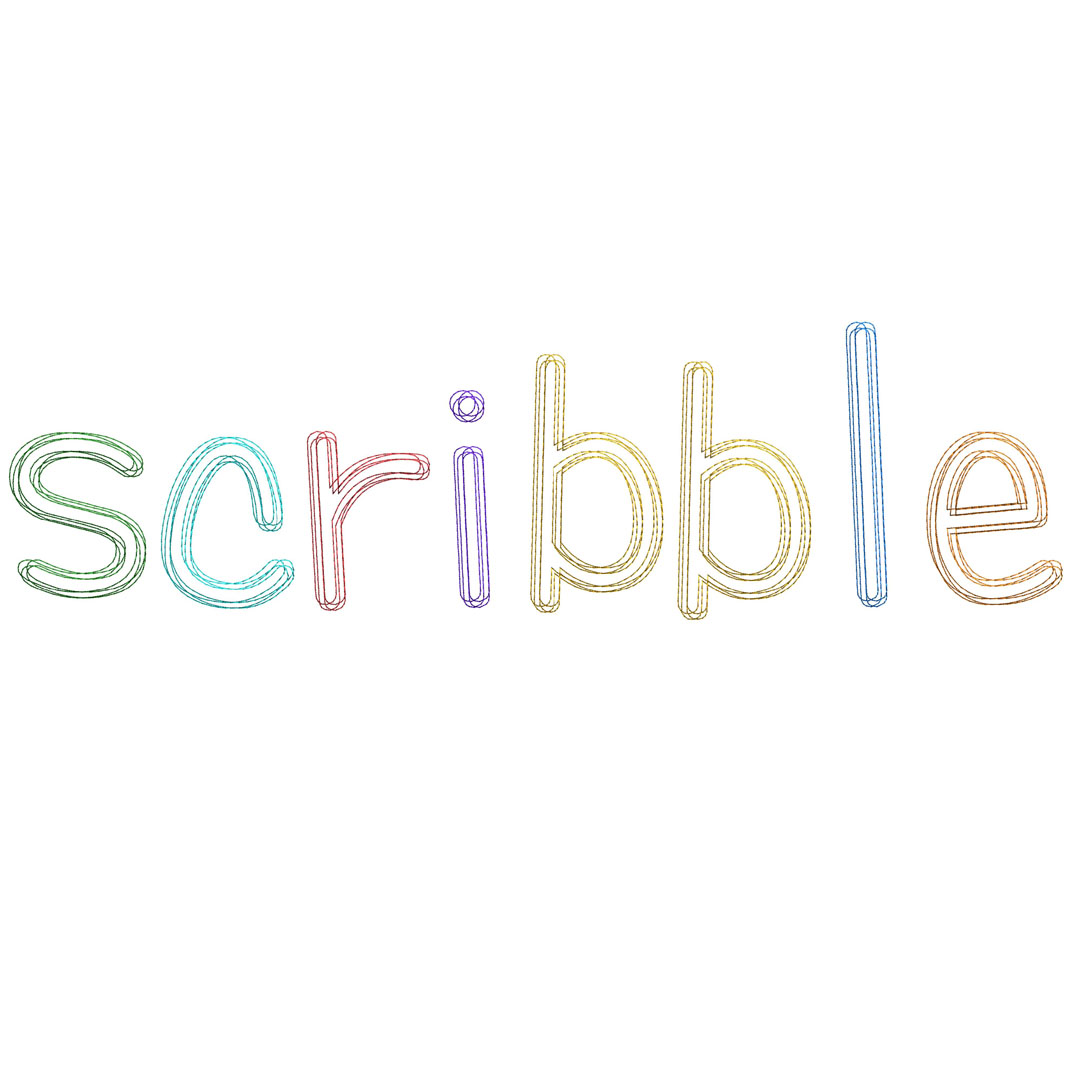 Font scribble stitch embroidery design,Font embroidery desig | Inspire Uplift