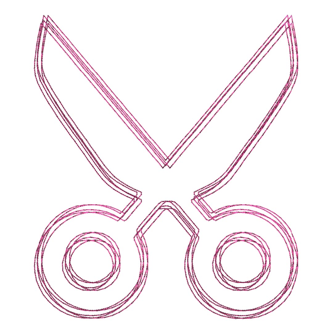 Scissors scribble stitch embroidery design,Scissors embroide | Inspire ...