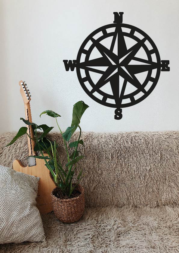 Nautical compass north-arrow DXF file | Inspire Uplift