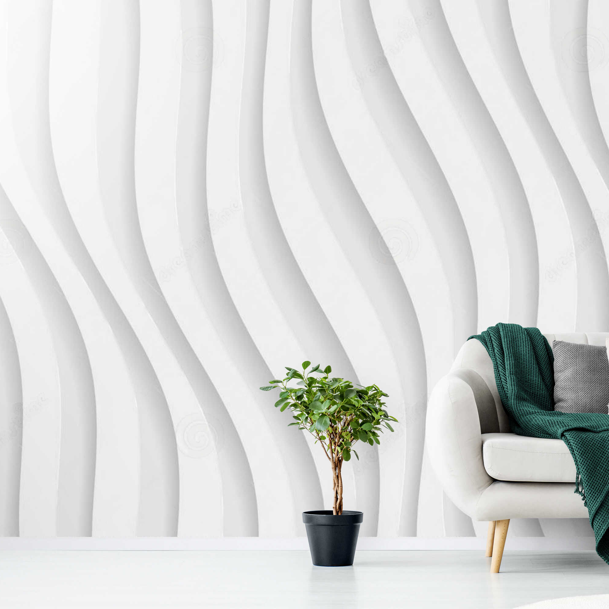 Minimalist 3D Wallpaper, 3d wallpaper mural, Living room wal | Inspire ...