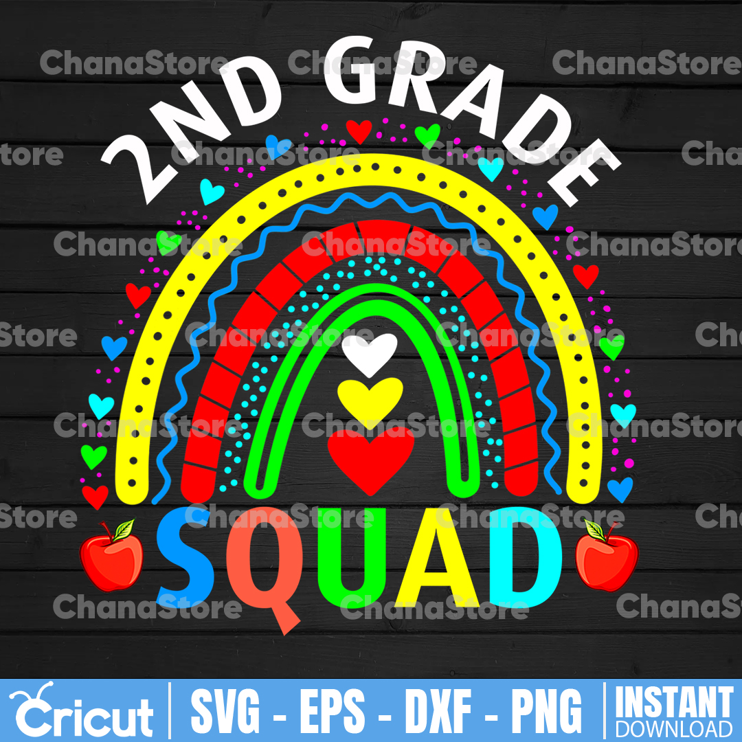 Second Grade Squad PNG Image, Back to School Design, Sublima | Inspire ...