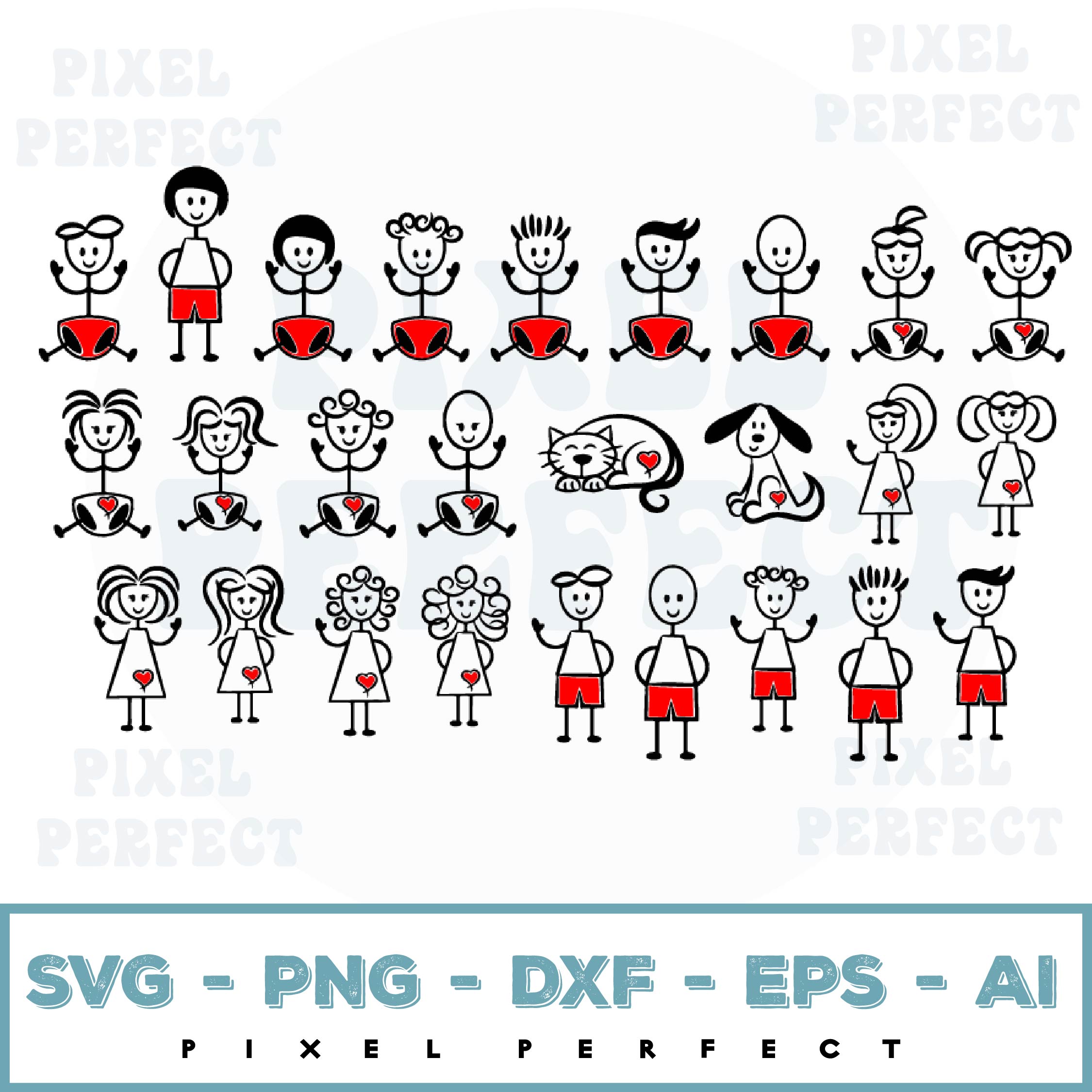 Stick family svg bundle, stick family cut files, stick famil | Inspire ...