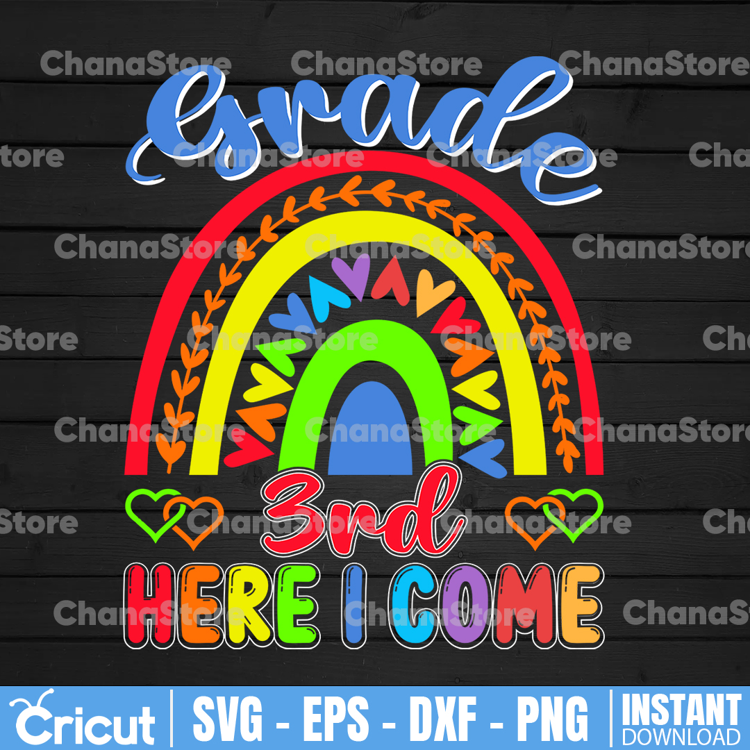 3rd Grade Here I Come svg, Happy First Day Of School svg, Ba - Inspire ...