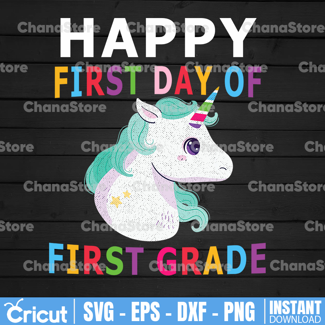 Happy First Day Of 1st Grade Unicorn PNG, Unicorn First Grad | Inspire ...
