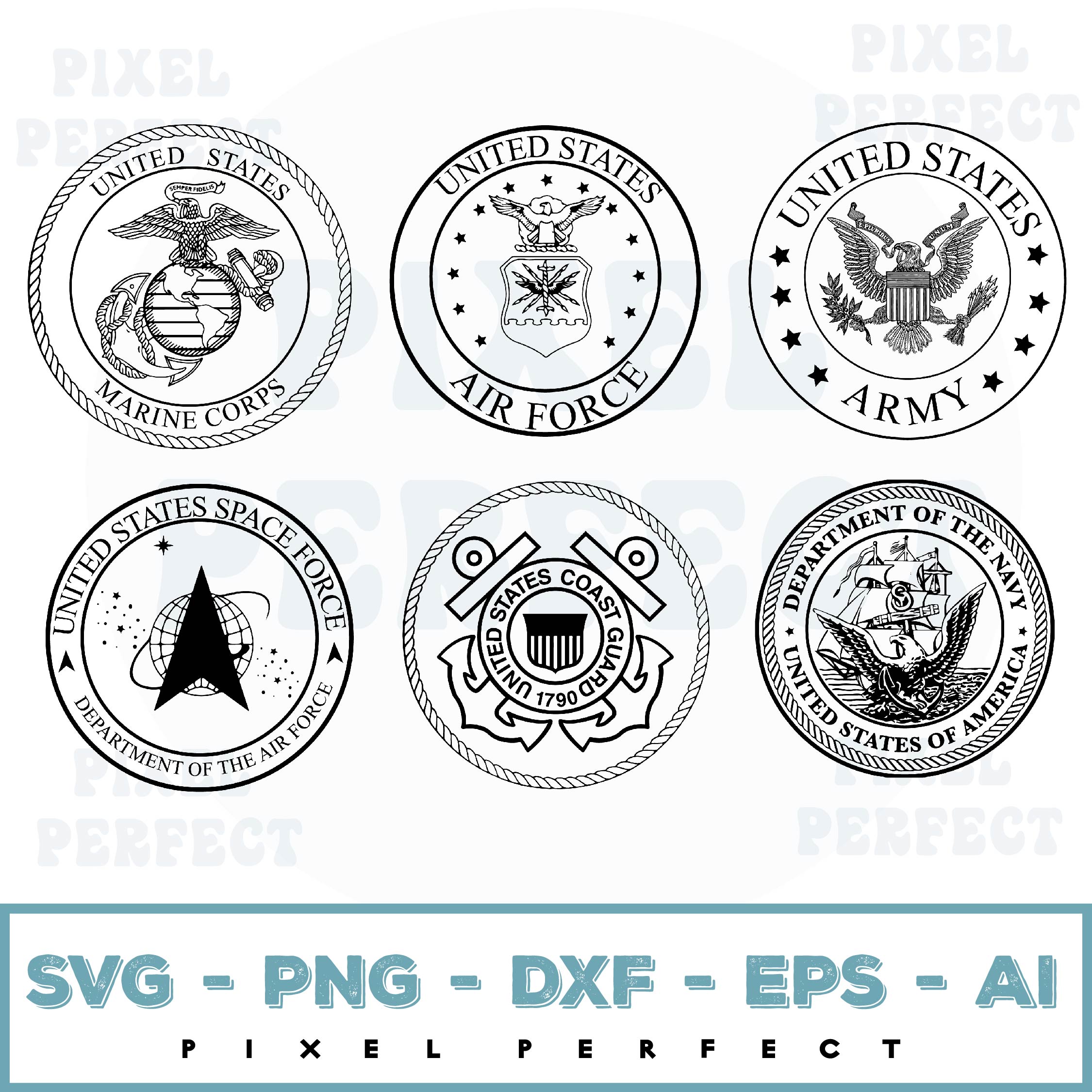 Military Seals And Artwork Svg, Png, Digital Download | Inspire Uplift