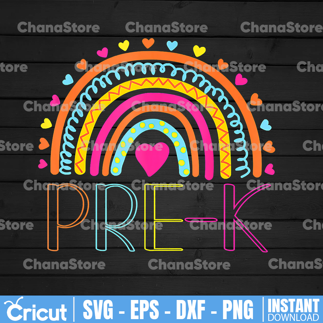 Pre K Boho Rainbow PNG, Back To School PNG , First Day Of Sc | Inspire ...
