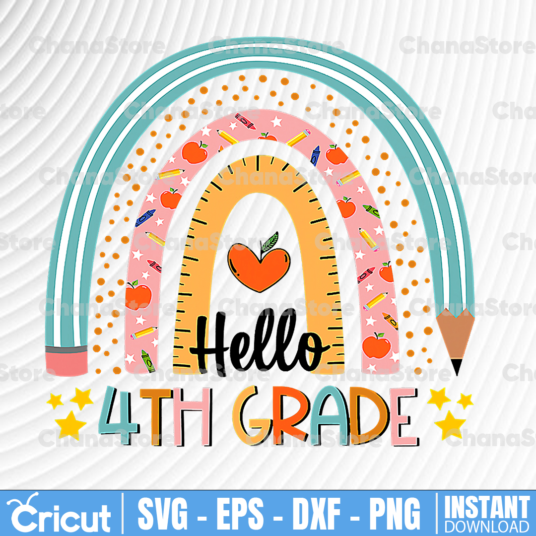 Hello Fourth Grade PNG, First day of School PNG, School Rain - Inspire ...