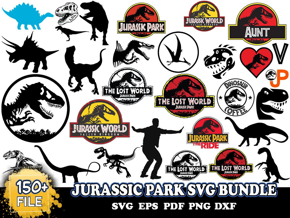 150 Jurassic Park Svg Bundle, Dinosaur Svg, T Rex Svg | Inspire Uplift