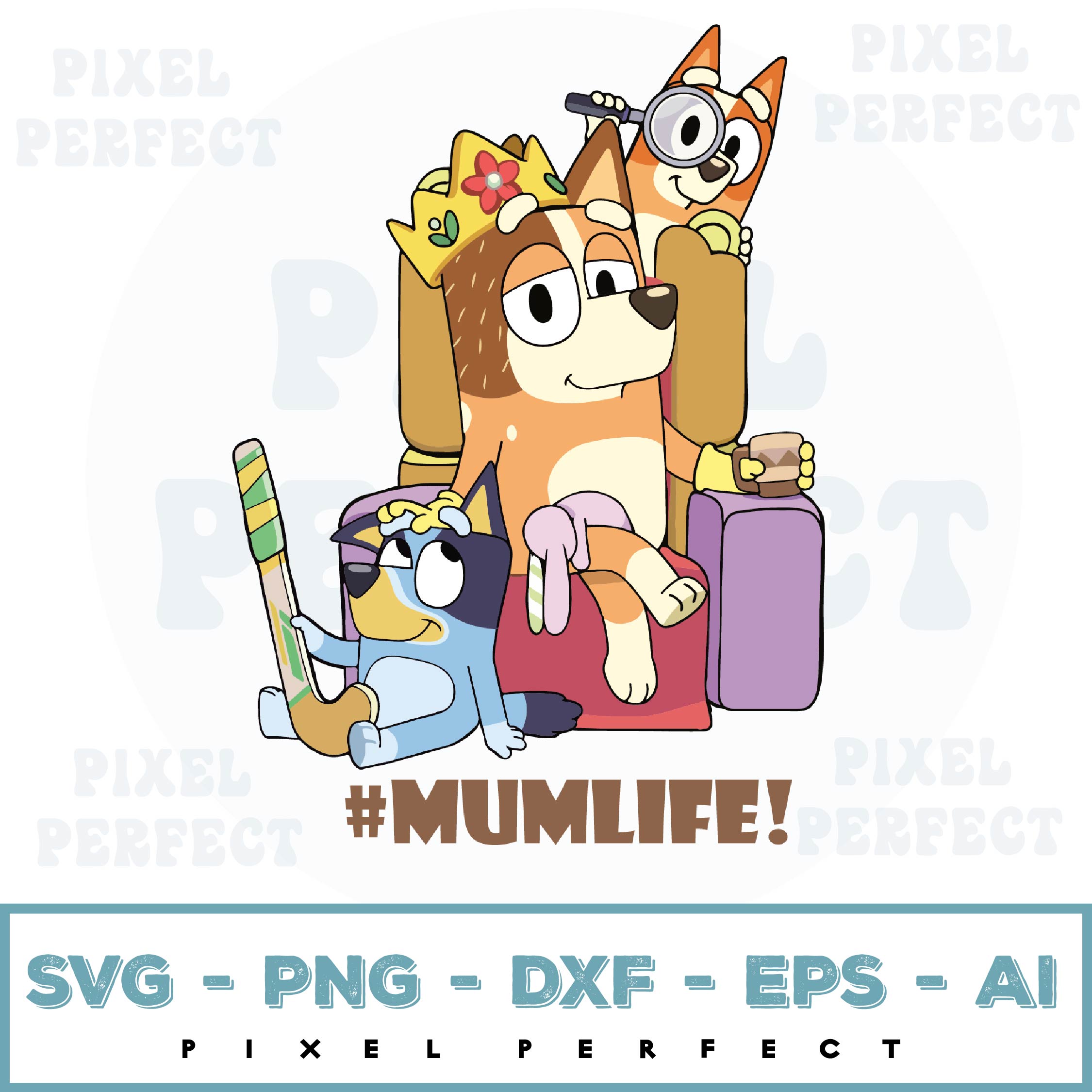 Bluey Mum Svg Png , Gift For Women, Bluey Mom Svg, Bluey Mum | Inspire ...