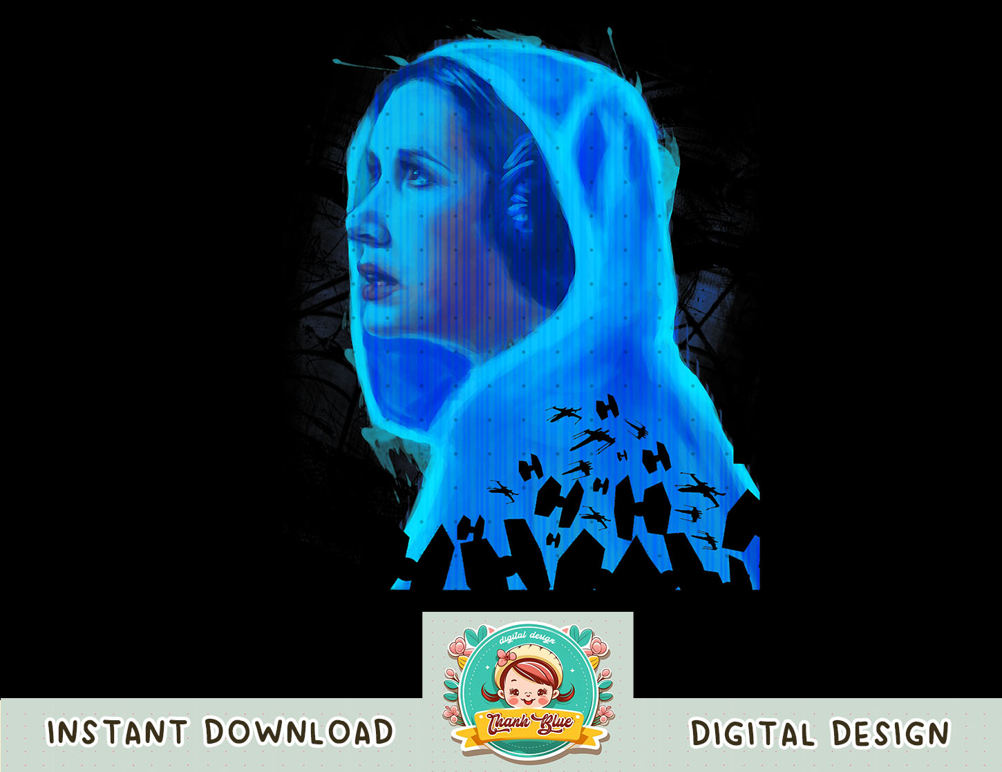 Star Wars Princess Leia Hologram Profile Graphic Png Inspire Uplift