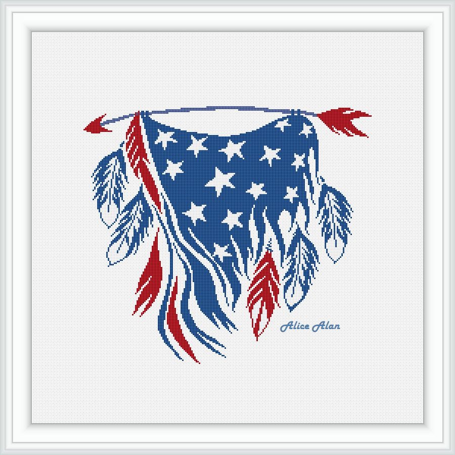Us Flag Cross Stitch | Inspire Uplift