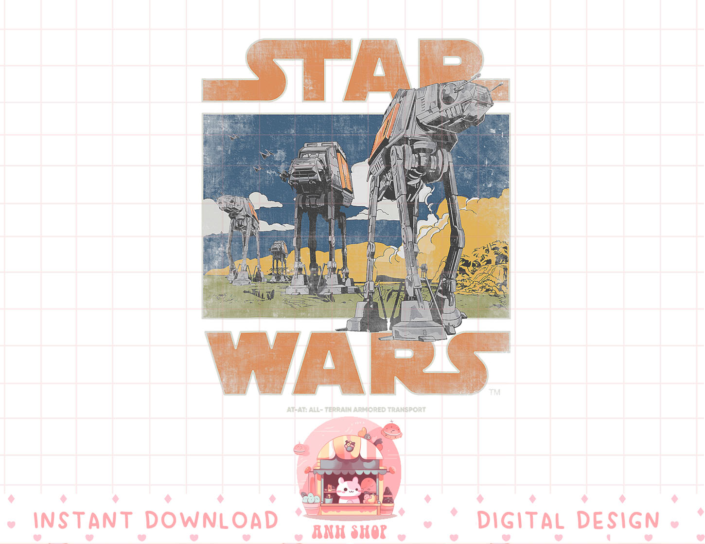 Star Wars AT-AT Walkers Vintage png | Inspire Uplift
