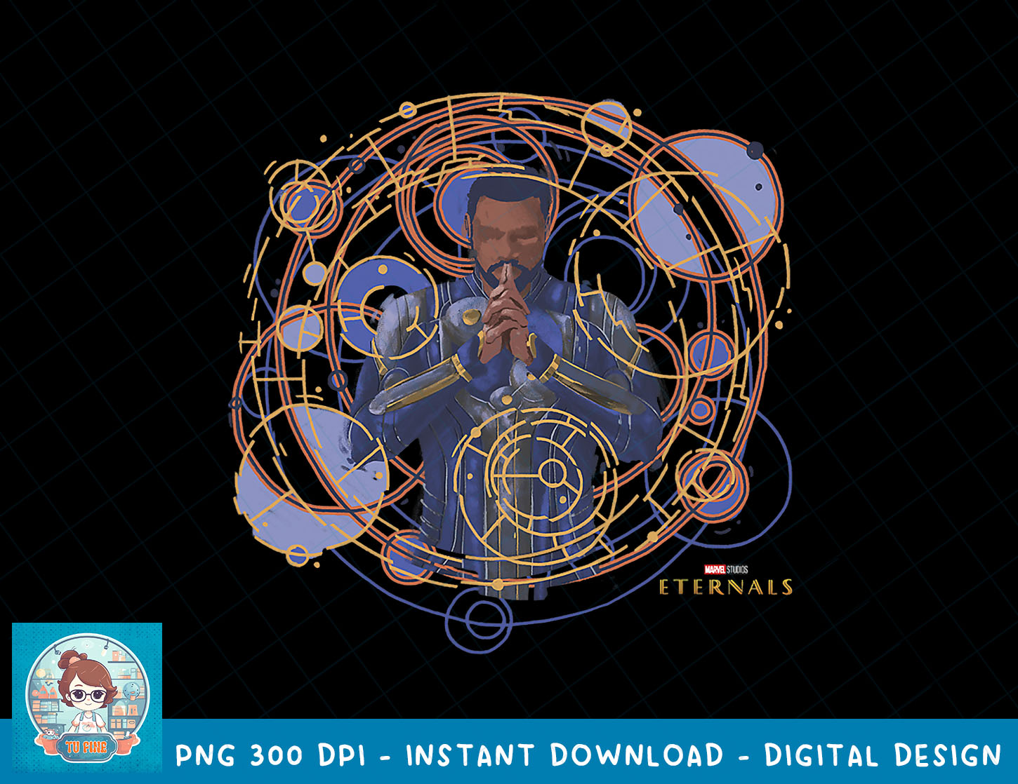 Marvel Eternals Phastos Geometric Poster T-Shirt copy PNG Su - Inspire ...
