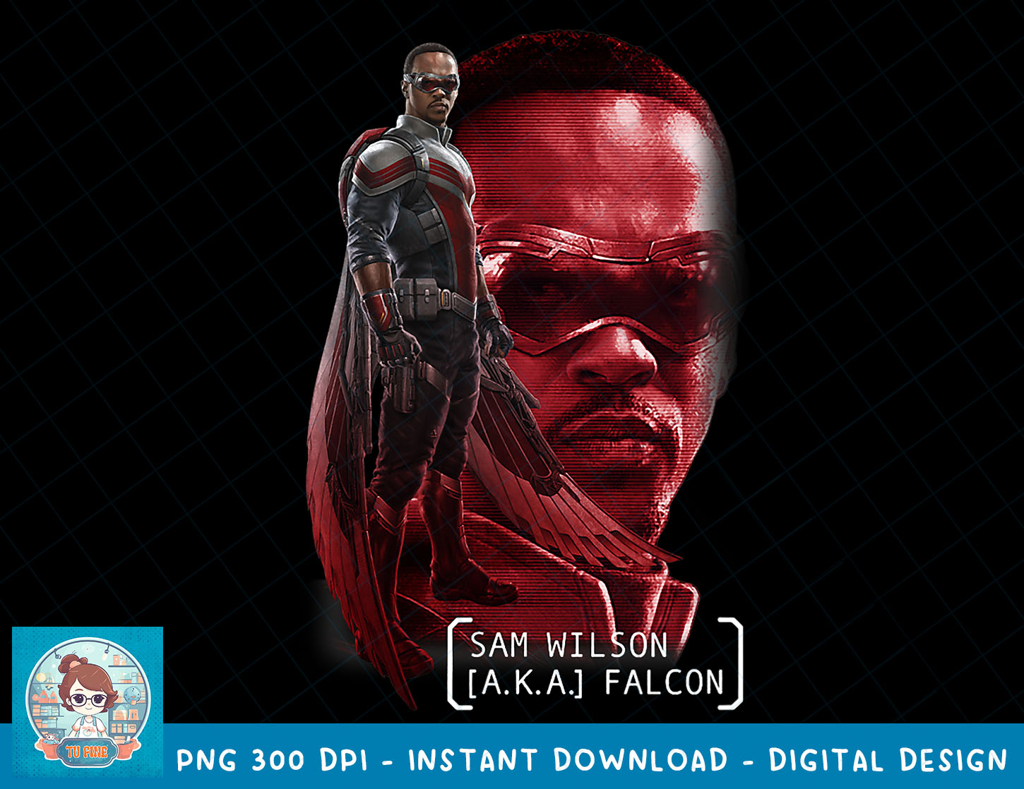 Marvel Falcon & Winter Soldier Sam Wilson AKA Falcon V2 T-Sh | Inspire ...