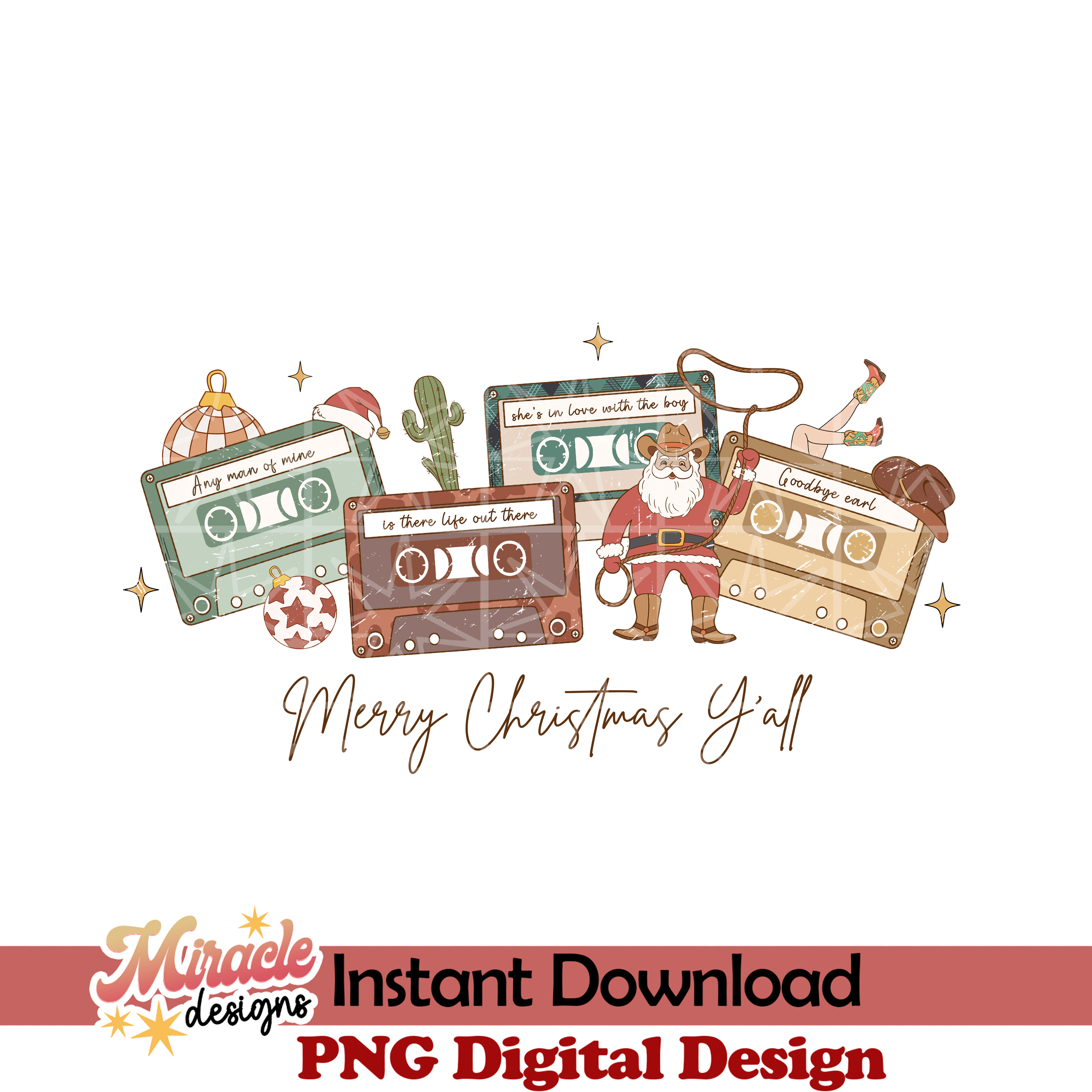 Christmas Cassette Tapes sublimation | Inspire Uplift