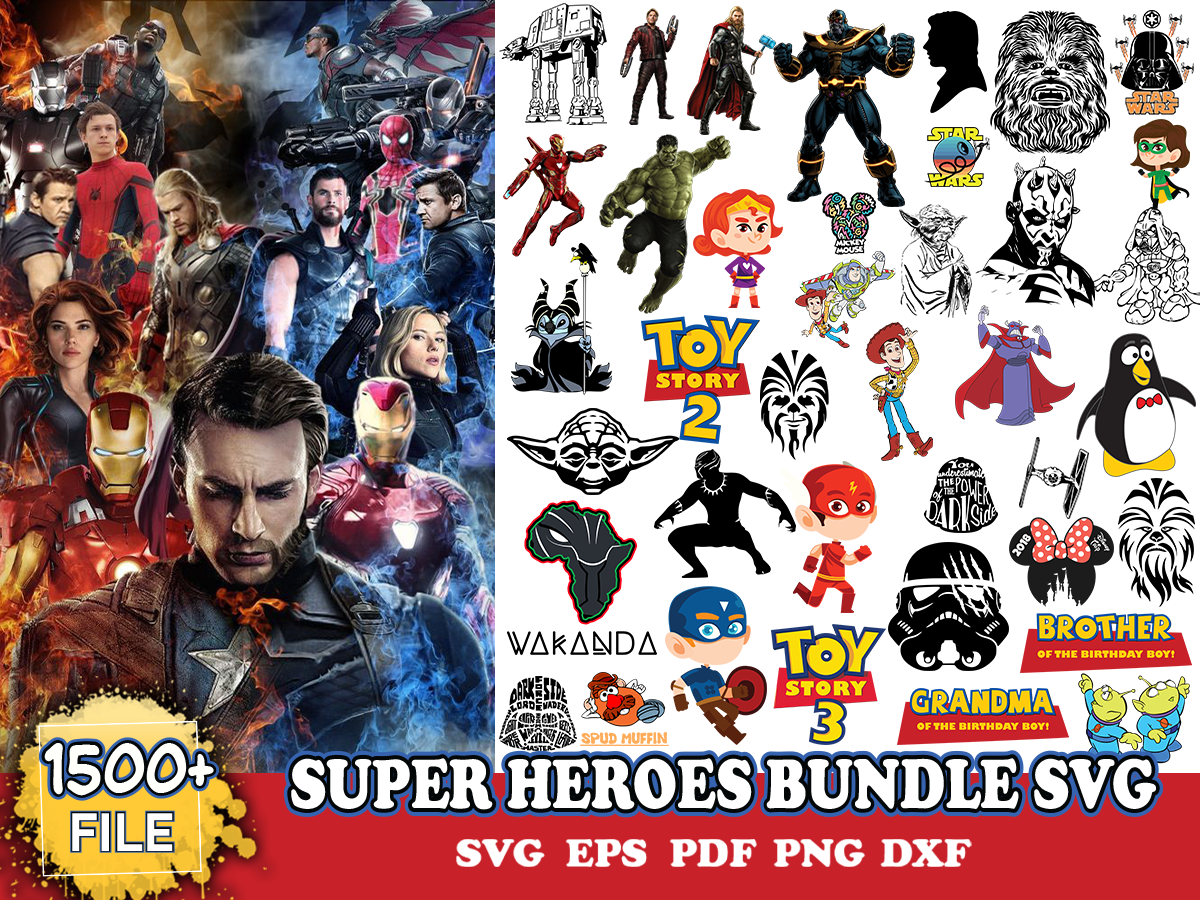 1500 Super Heroes Bundle Svg, Trending Svg, Super Heroes | Inspire Uplift