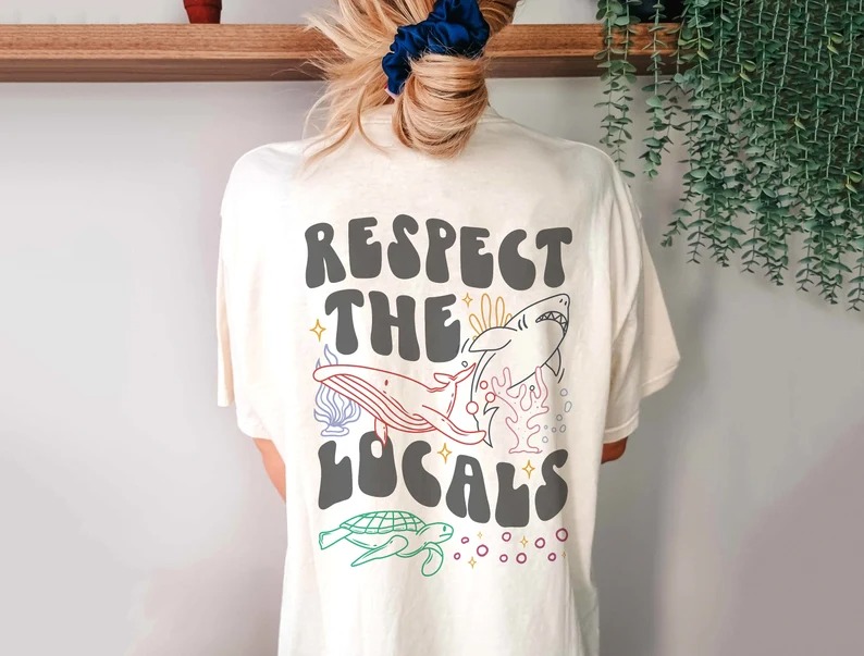 Respect Local Shirt, Aesthetic Shirt, Beach Tee Preppy Overs - Inspire ...