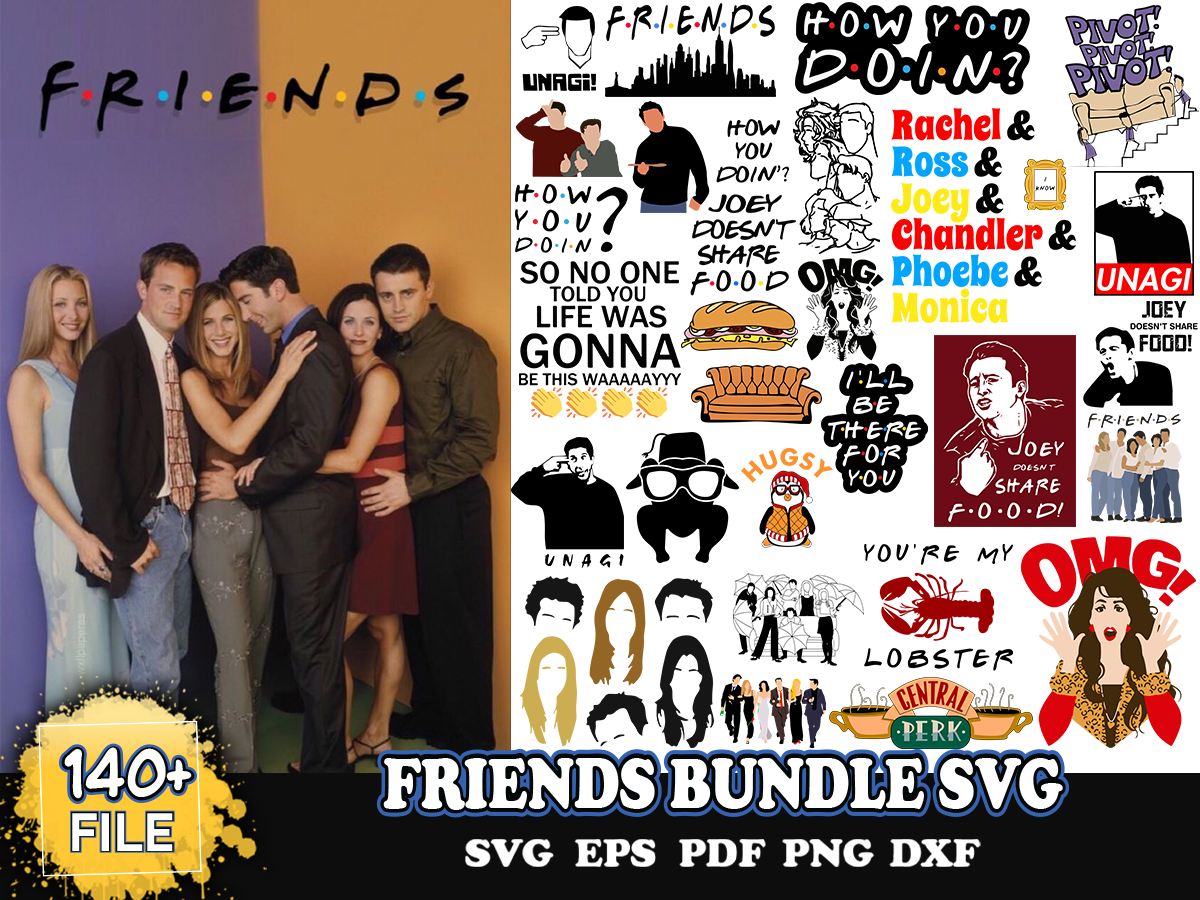 140 Friends Bundle Svg, Trending Svg, Friends TV Show | Inspire Uplift