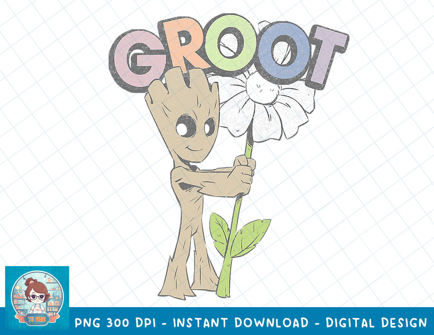 Marvel Guardians of the Galaxy Rainbow Cute Baby Groot T-Shi - Inspire ...