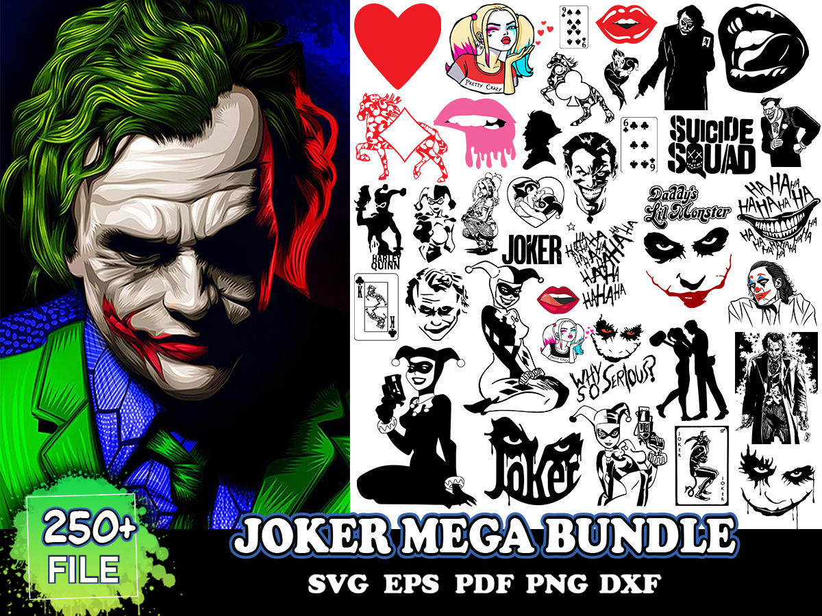 250 Joker Mega Bundle, Trending Svg, Joker Svg | Inspire Uplift