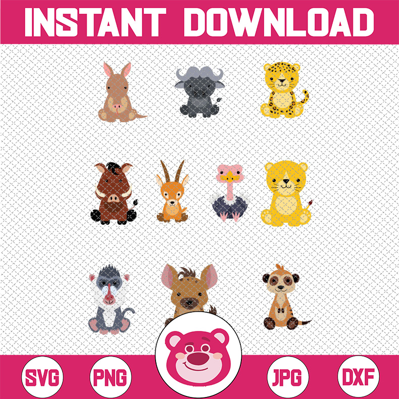 Baby animals png files for print,Baby animals clip art,Afric | Inspire ...