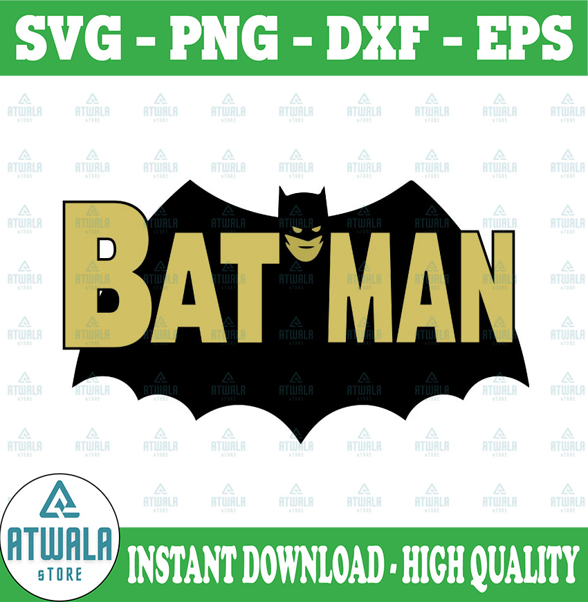 Batman Bat Man Super Hero Emblem Logo SVG, Super Dadman Bat | Inspire ...