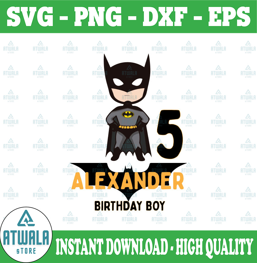 Personalized Name Batman Birthday Svg, Batman Birthday Svg, | Inspire ...