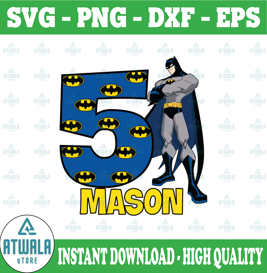 Personalized Name Batman Birthday Svg, Batman Birthday Svg, - Inspire ...