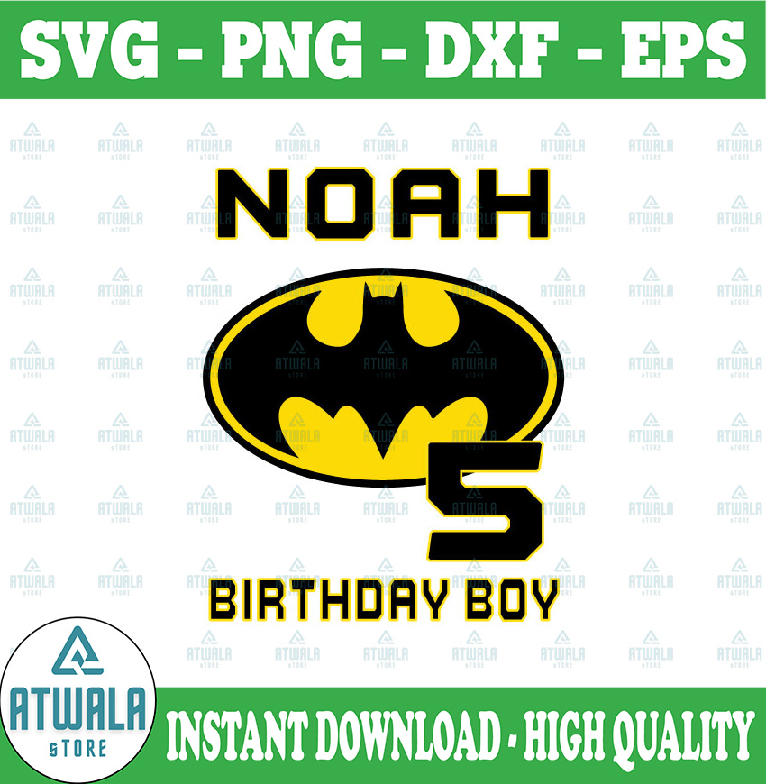 Personalized Name Batman Birthday Svg, Boys Birthday Svg, Di | Inspire ...