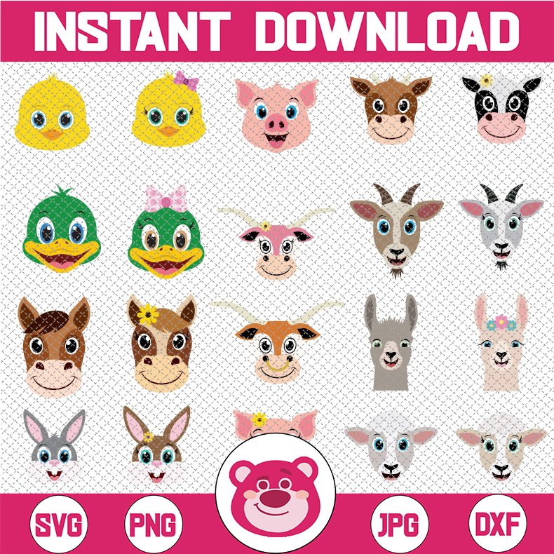 Farm Animals Png, Farm Animals Png Bundles, Barnyard Clipart | Inspire ...