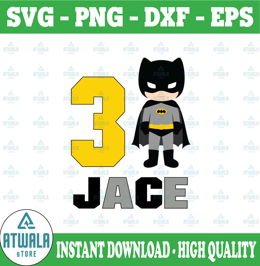 Personalized Name Batman Birthday Svg, Boys Birthday Svg, Di - Inspire ...
