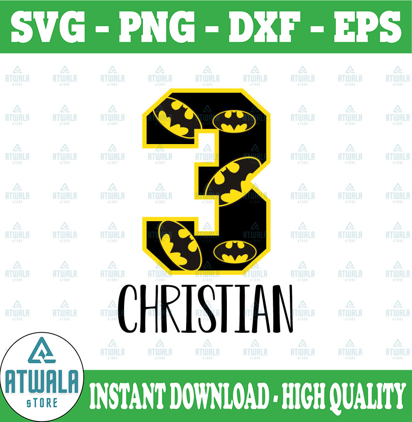 Personalized Name Batman Birthday Svg, Boys Birthday Svg, Di - Inspire ...