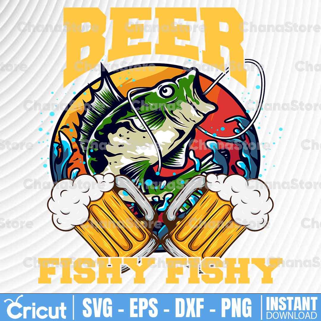 Beer Fishy Fishy PNG for sublimation, Fishing Lovers Png, Be - Inspire ...