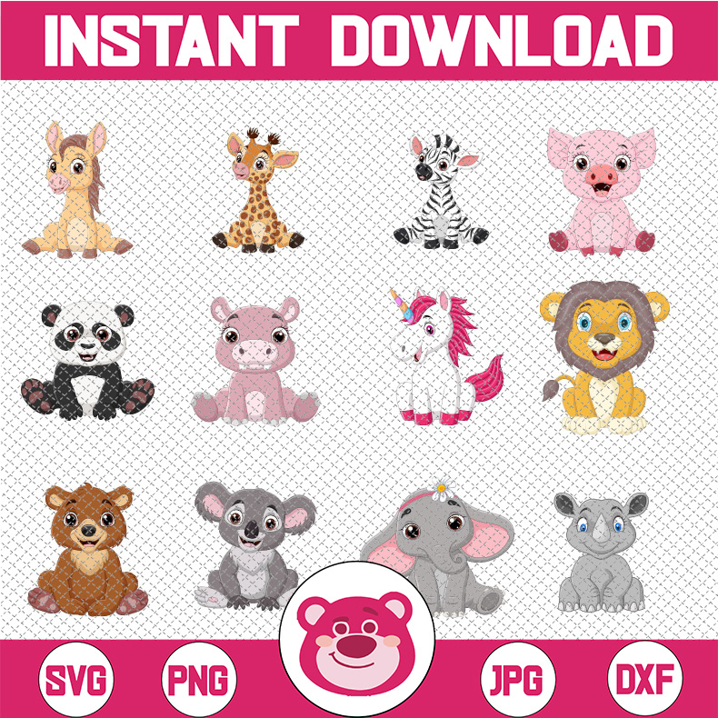Cartoon Animals Svg, Animals for Kids Svg, Forest Animal Cli | Inspire ...