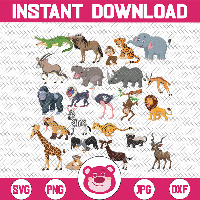 Animal SVG, Safari Animals SVG, Jungle Animals SVG, Cute Ani | Inspire ...